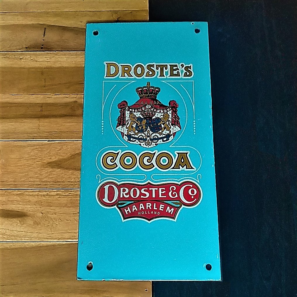 Droste's Cocoa | Droste & Co - Haarlem - Holland - Sign - Royal Blue ...