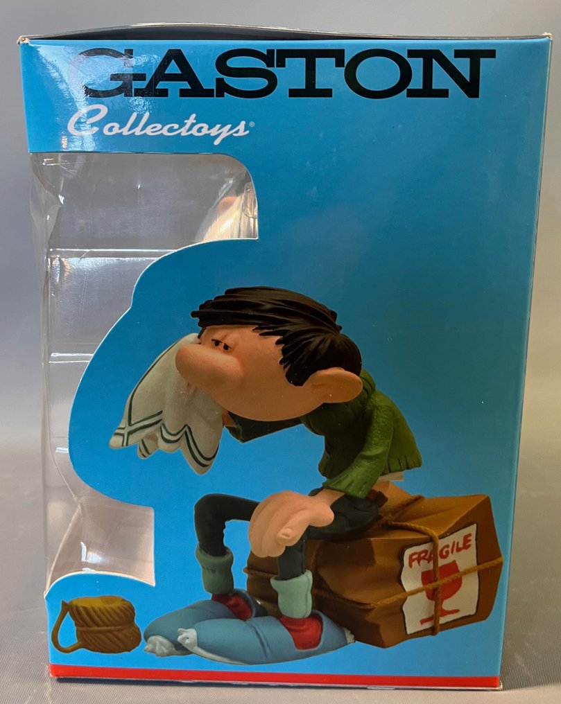 Collectoys - Franquin - Figurine - Statuette Gaston Lagaffe- Caisse Fragile - (1) - Resin - Catawiki