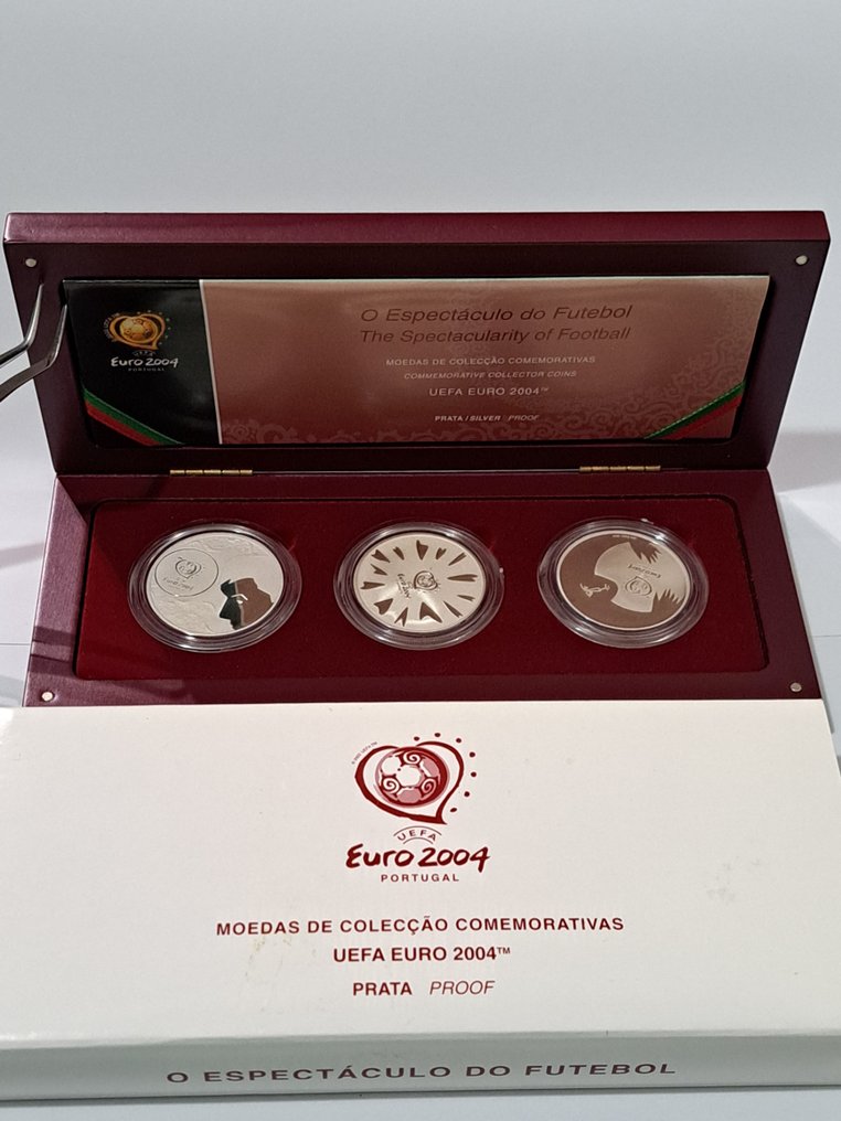 Portugal. 8 Euro 2004 "UEFA Euro 2004 " (3 moedas) Proof - Catawiki