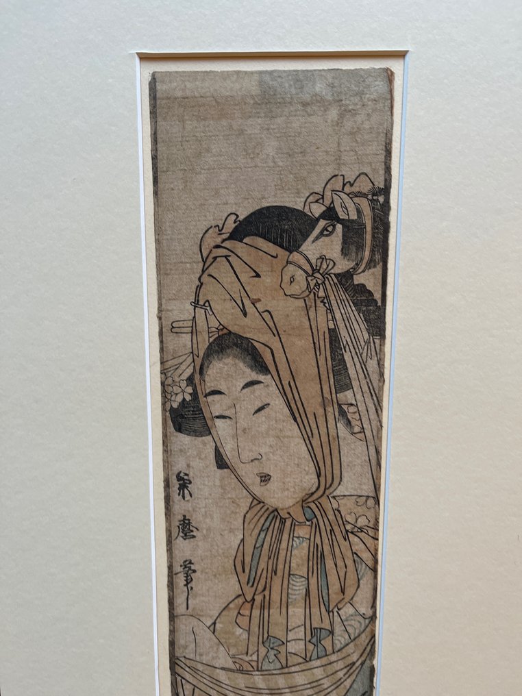 Original hashira-e (pillar picture) - Two Courtesans Dance bf with Toy ...