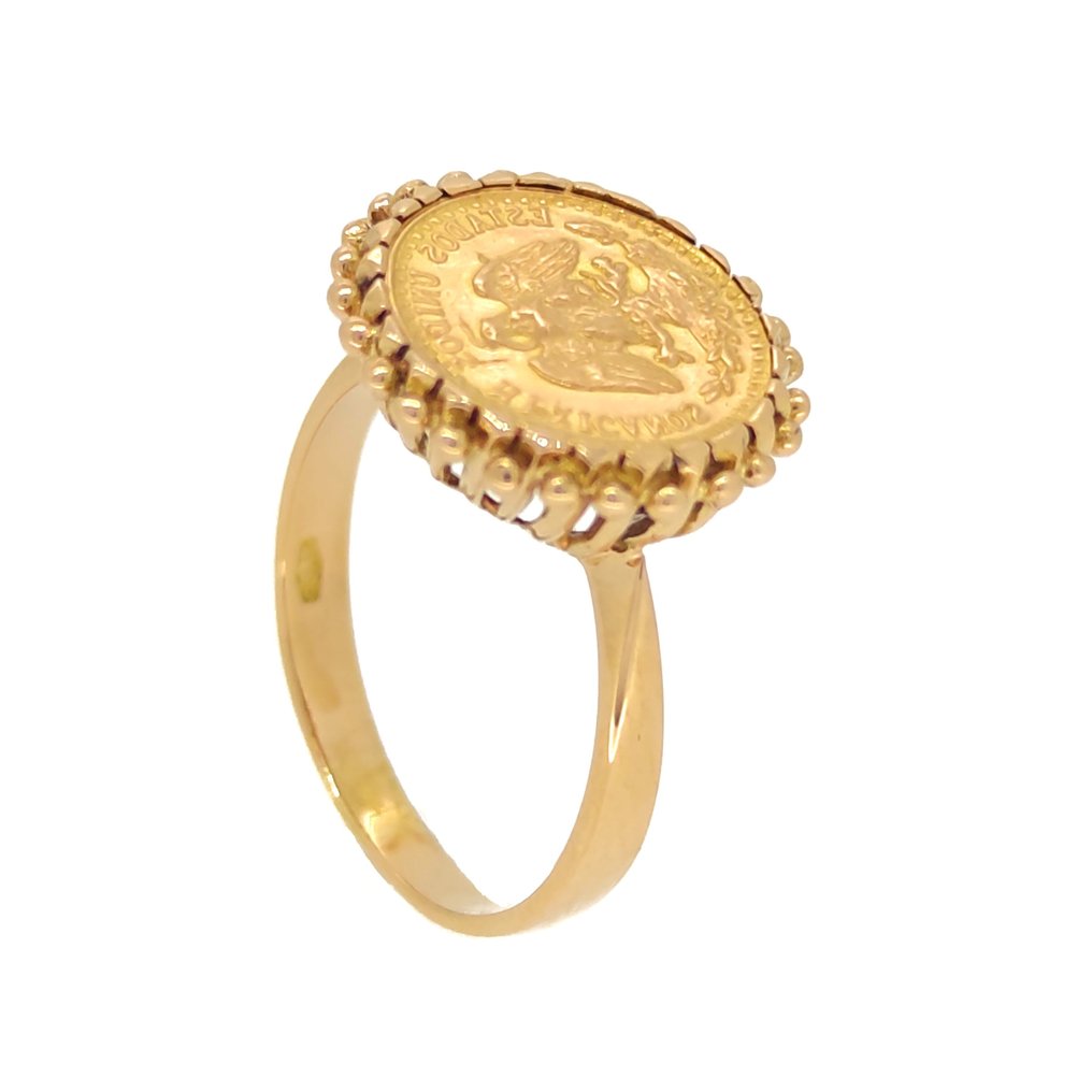 18 kt. Gold - Ring - 2 Pesos United Mexican States 21 kt - Catawiki