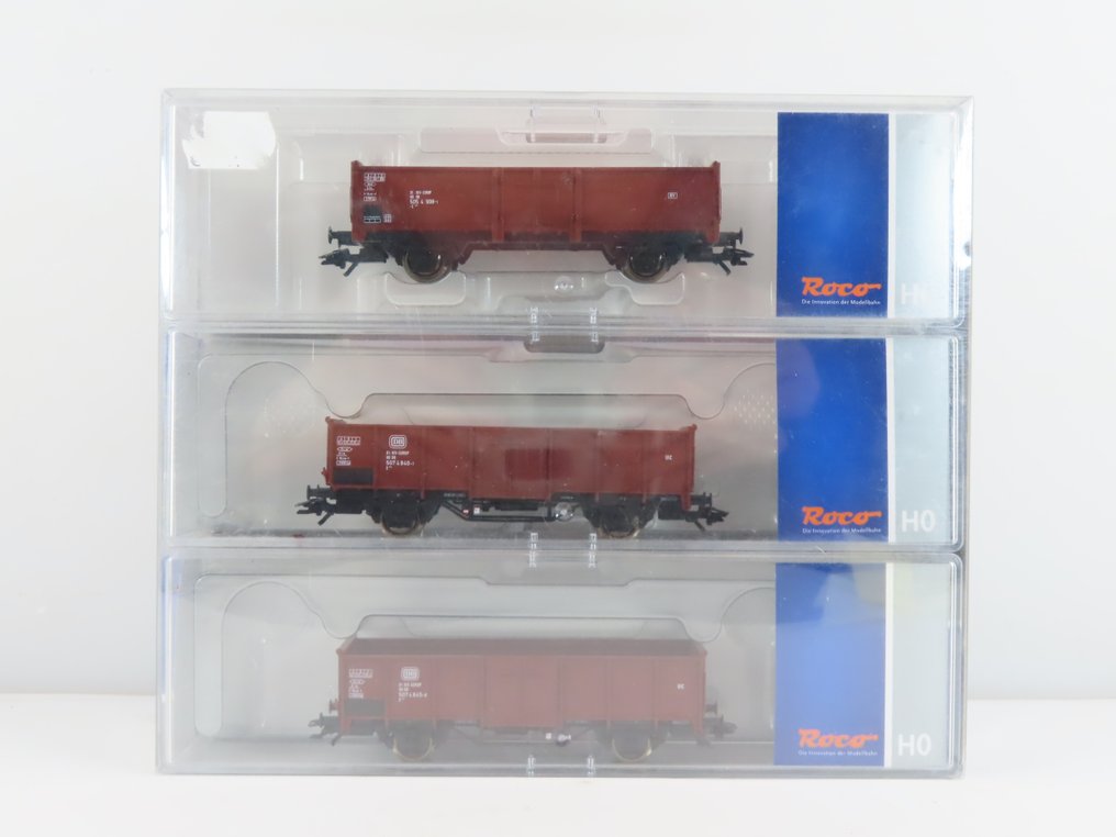 Roco H0 - 66156 - Model train freight carriage (1) - 3-piece set of 2 ...