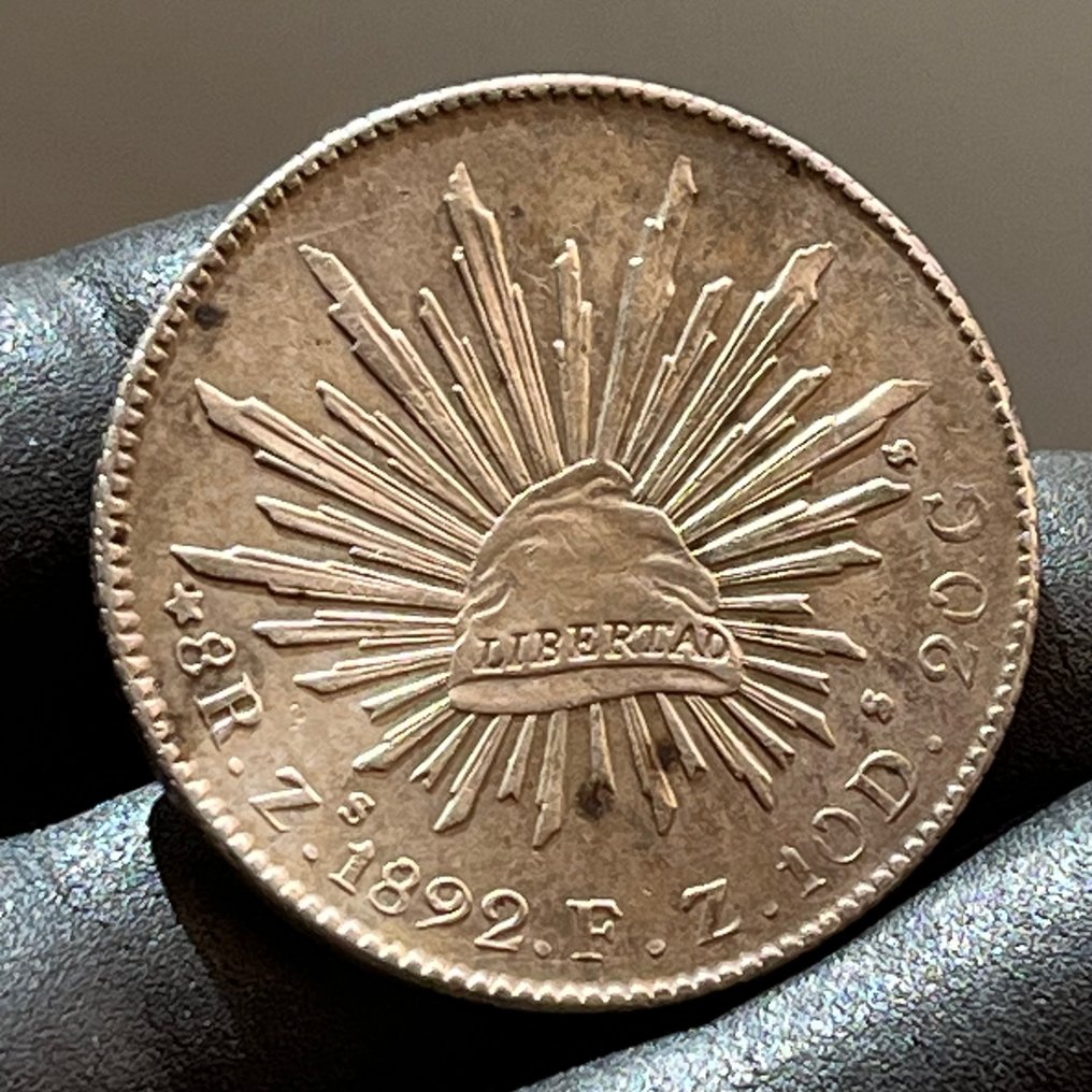 México. 8 Reales - 1892 FZ - Zacatecas - Catawiki