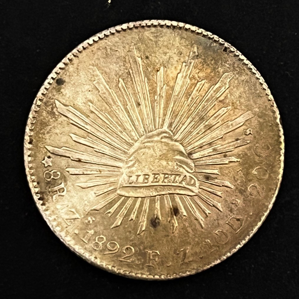 México. 8 Reales - 1892 FZ - Zacatecas - Catawiki