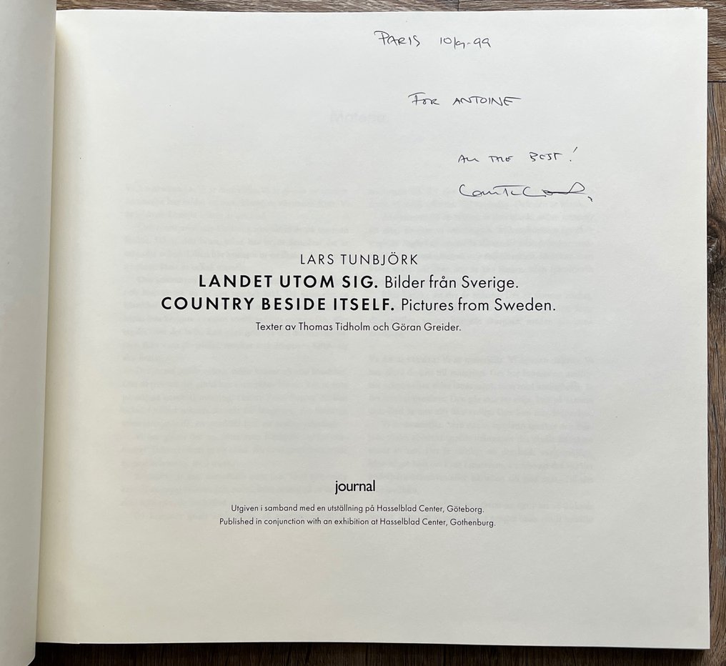 Signed; Lars Tunbjörk - Landet utom sig. - 1994 - Catawiki