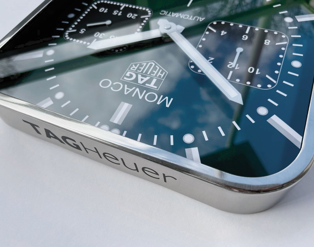 Wall clock - Concessionaire TAG Heuer Monaco Chronograph - Aluminium ...