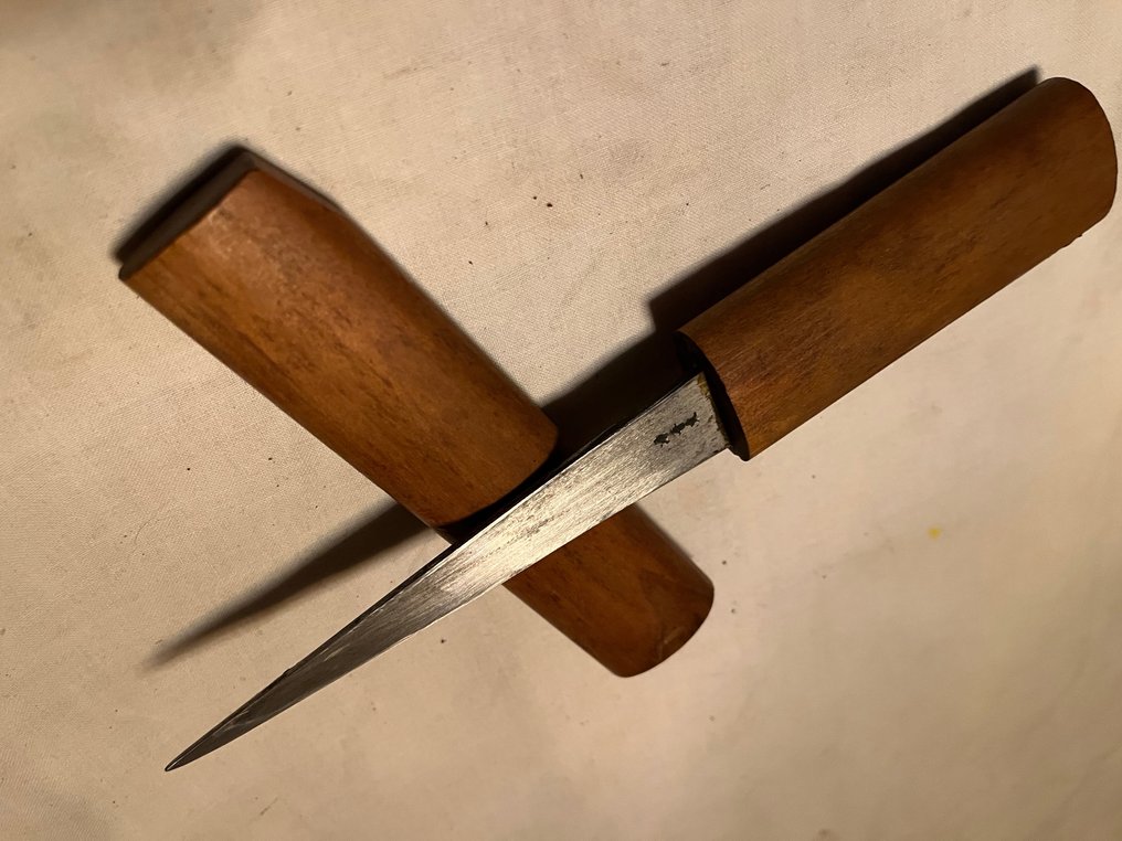 Tantō - Ancien petit couteau signé, couteau tranchant outil-rabot Tanto ...