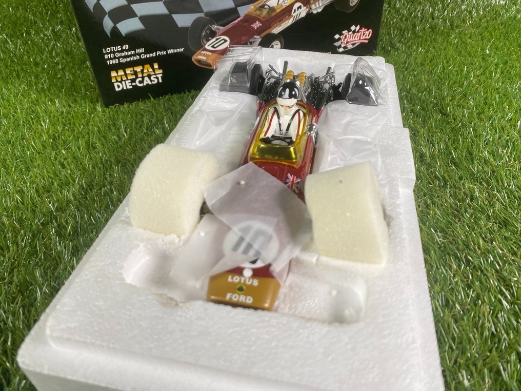 Quartzo 1:18 - 1 - Model car - Lotus 49 - 1968 Spanish GP Winner #10 Graham Hill - Catawiki