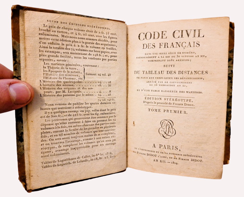 Napoléon - Code Civil Des Français - 1804 - Catawiki
