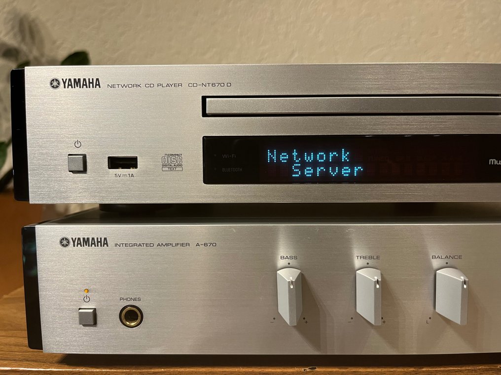 Yamaha - Amplificateur intégré à semi-conducteurs A-670, lecteur CD CD-NT670D - Ensemble hi-fi ...