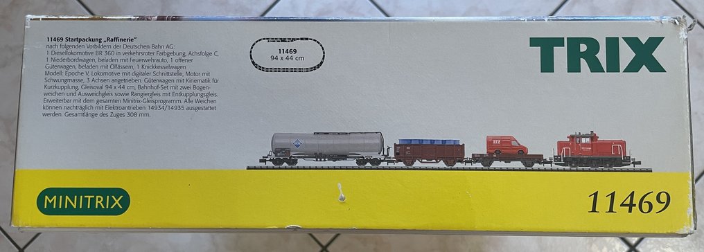 Minitrix N - 11469 - Kit de démarrage (1) - avec locomotive, 3 wagons ...