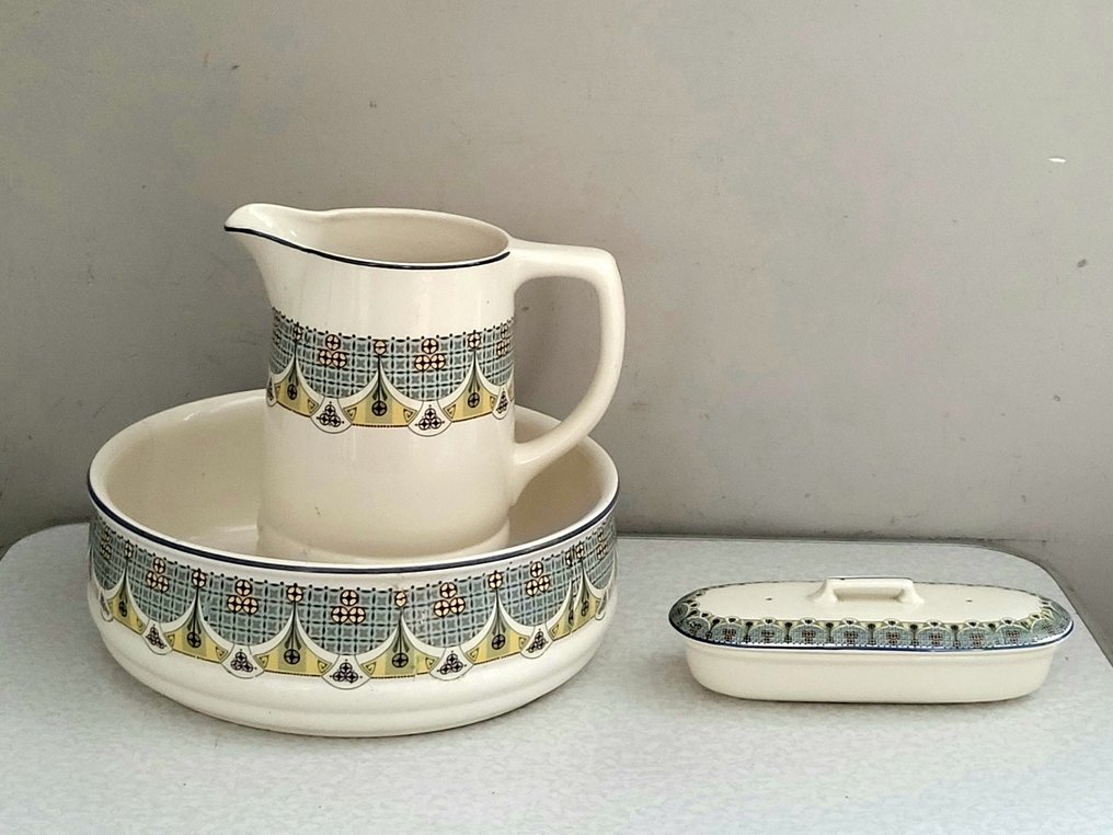 Petrus Regout - Lampetstel (3) - Art Deco stijl - Aardewerk - 1920-1930 ...