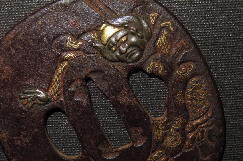 Katana - Fer forgé - Daito Shoki Tsuba : C3-902 - Japon - Période Edo ...