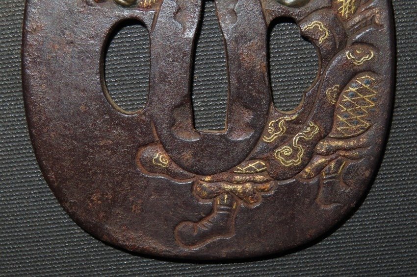 Katana - Fer forgé - Daito Shoki Tsuba : C3-902 - Japon - Période Edo ...