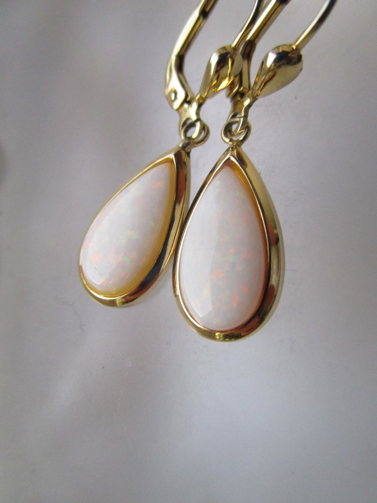 No Reserve - Opaal - 8 kt goud - Geel goud - Oorbellen - Catawiki