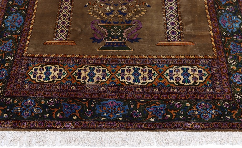 Old Russian Signed Silk Turkmen Carpet - Very Fine - Rug - 185 cm - 122 ...