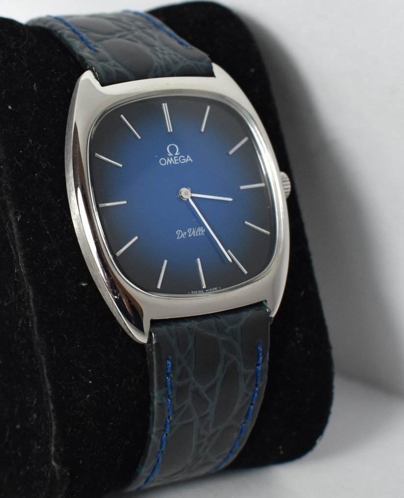 Omega - DeVille - Tank Elegance - Dial blue - Men - 1970-1979 - Catawiki