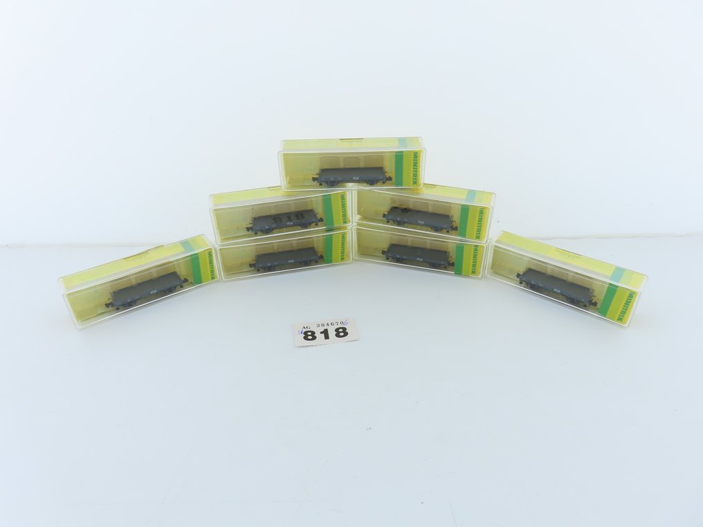 Minitrix N - 13880 - Wagon de marchandises pour trains miniatures (7 ...