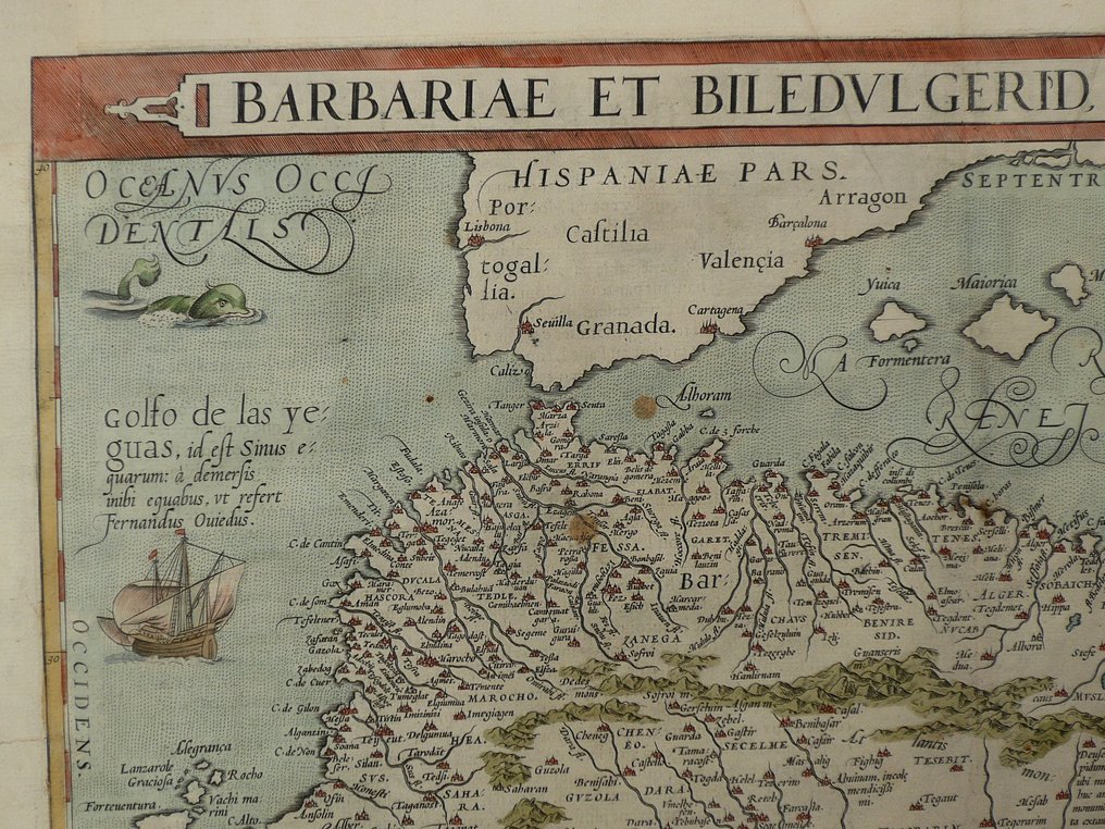 Africa, Mappa - Mediterraneo/Malta; Abraham Ortelius - Barbariae et ...
