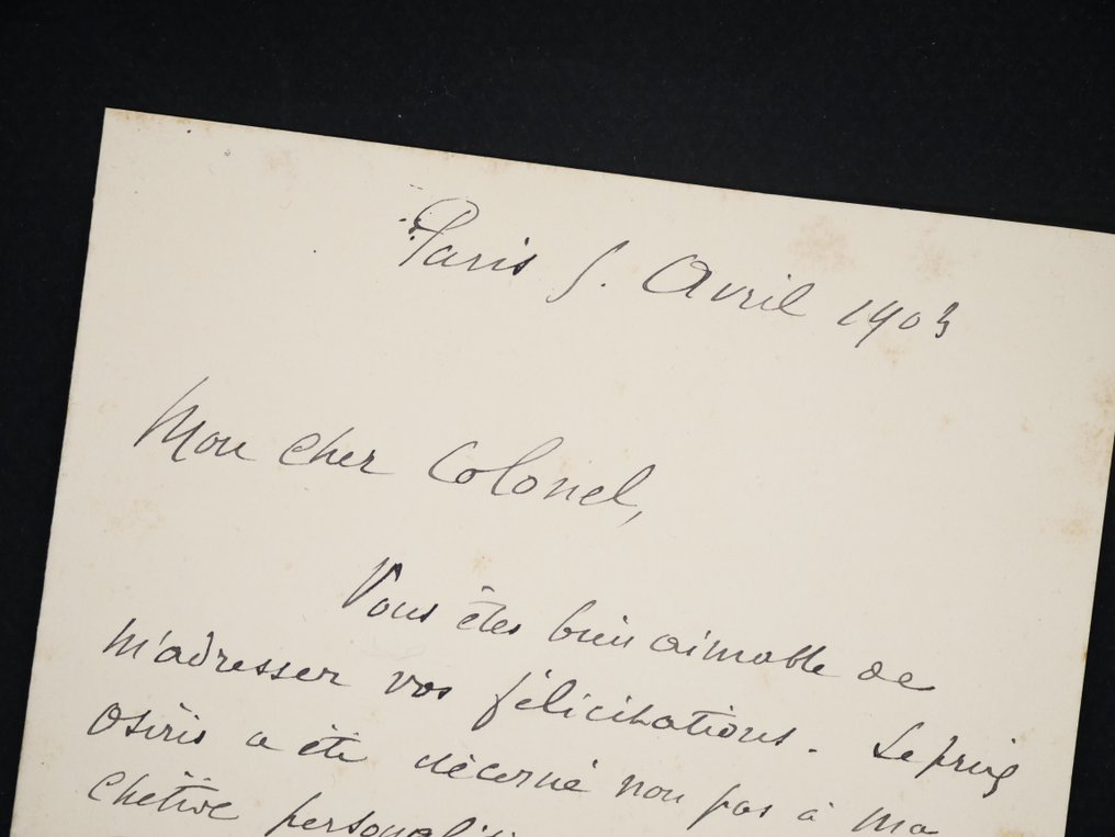 Docteur Emile Roux - Lettre autographe signée [Médecine, Institut ...