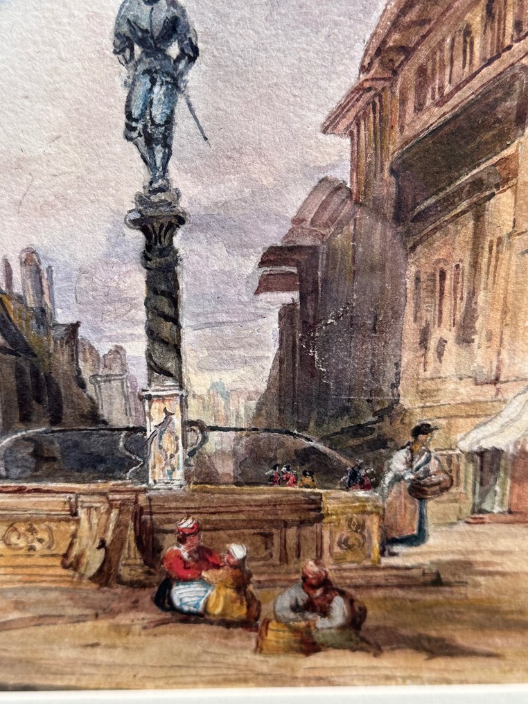 Samuel Prout (1783–1852), Attributed to - European town square - Catawiki