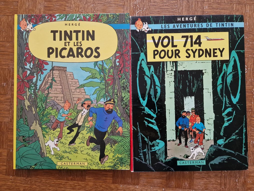 Tintin - Vol 714 pour Sydney (B37,2ème tirage) + Tintin et les Picaros ...