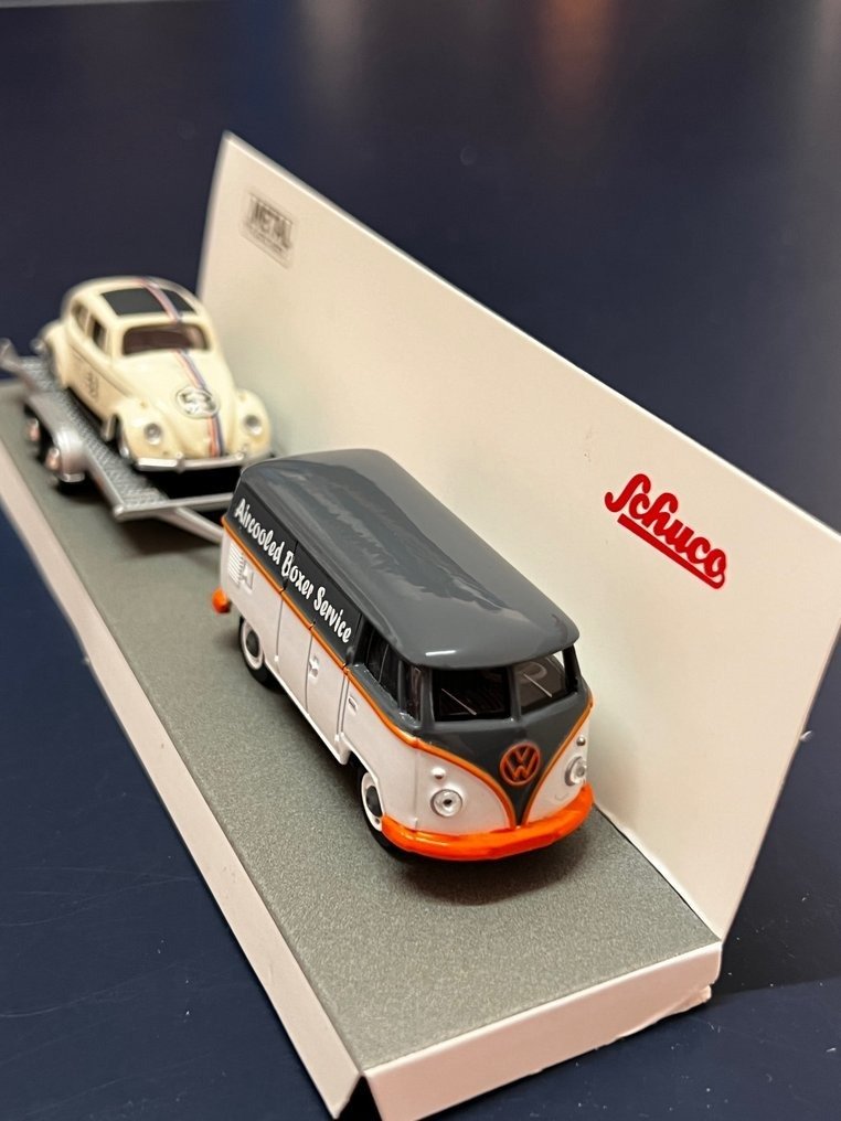 Schuco 1:64 - 3 - Modellino di auto sportiva - Volkswagen T1 "Aircooled Boxer Service" + VW ...