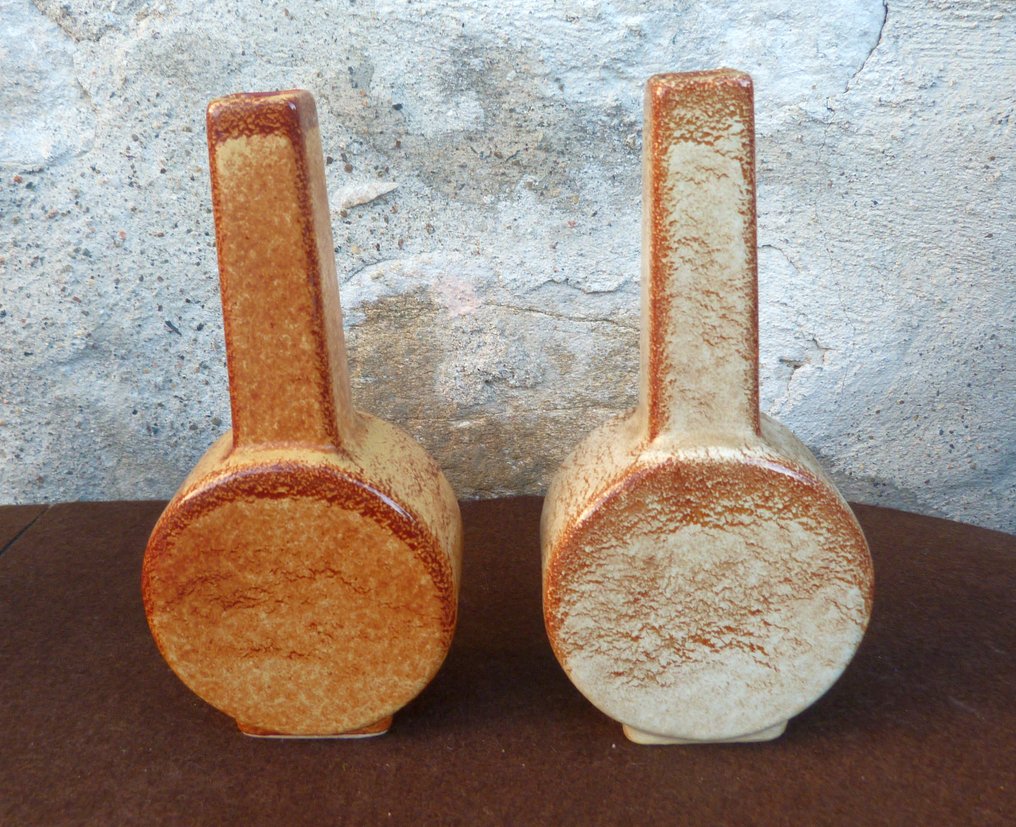 Bertoncello Ceramiche - Lotto tre vasi screziati Bertoncello - Vase (3 ...