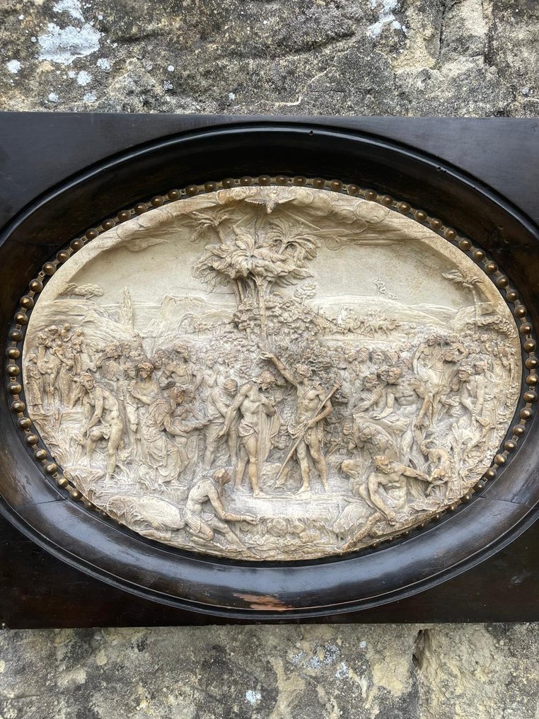 Justin Mathieu - Sculpture, Battesimo di Gesù - 36 cm - Écume de mer ...