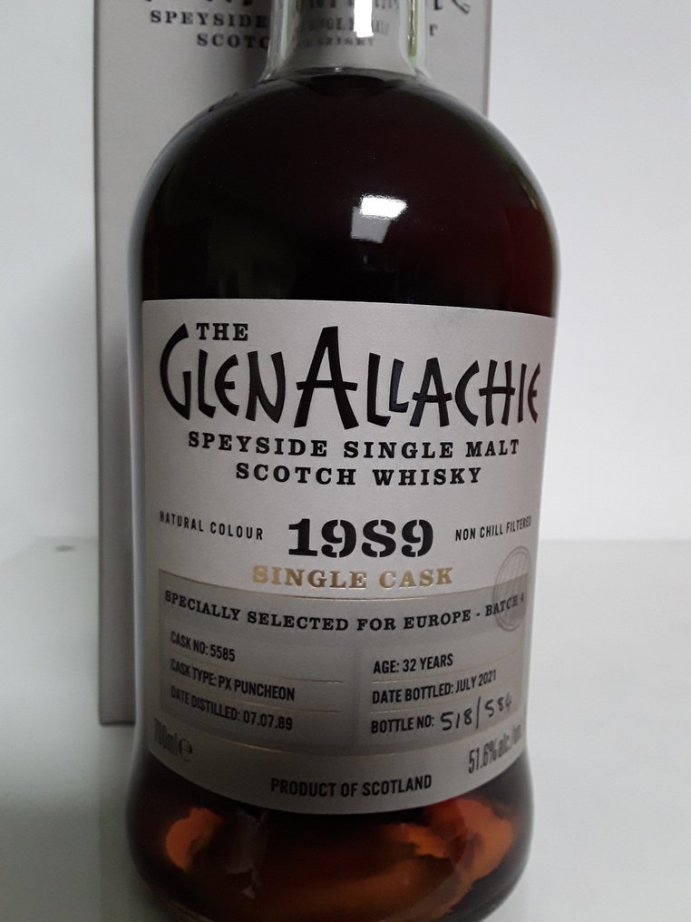 Glenallachie 1989 32 years old - Single cask Ex Puncheon specially ...