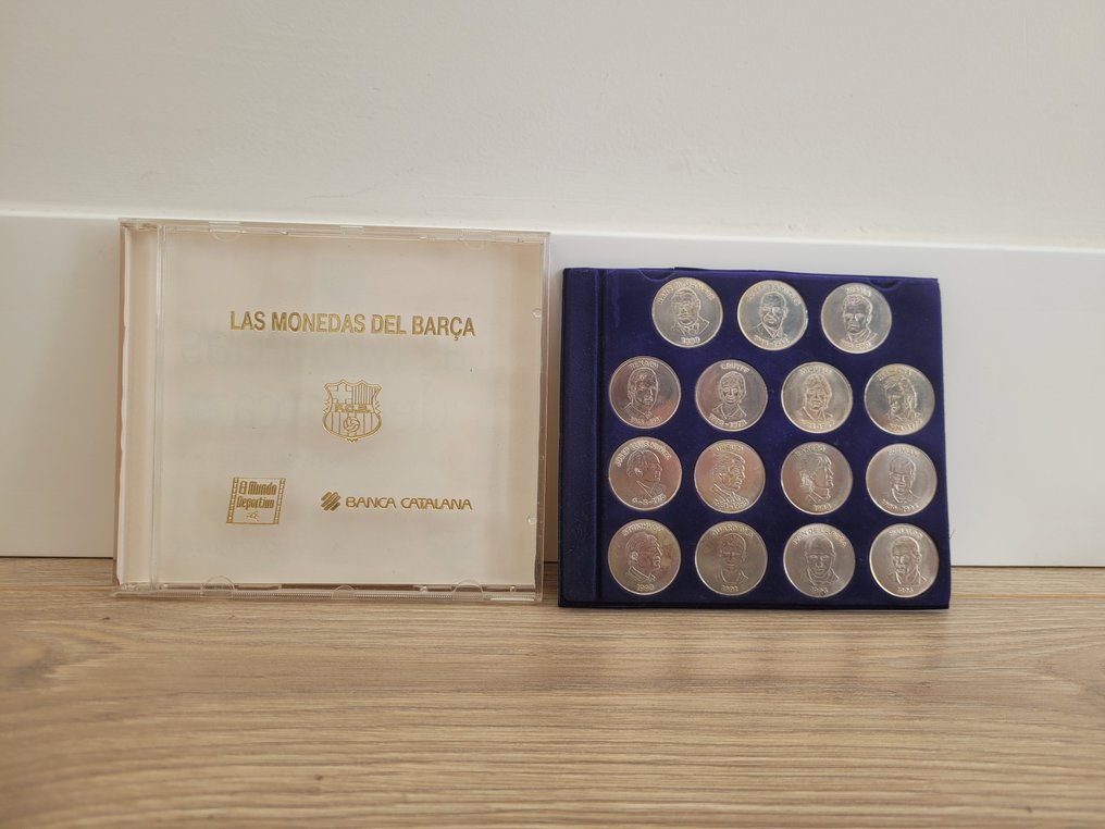 Official collection of F.C.Barcelona Silver coins (Characters and ...