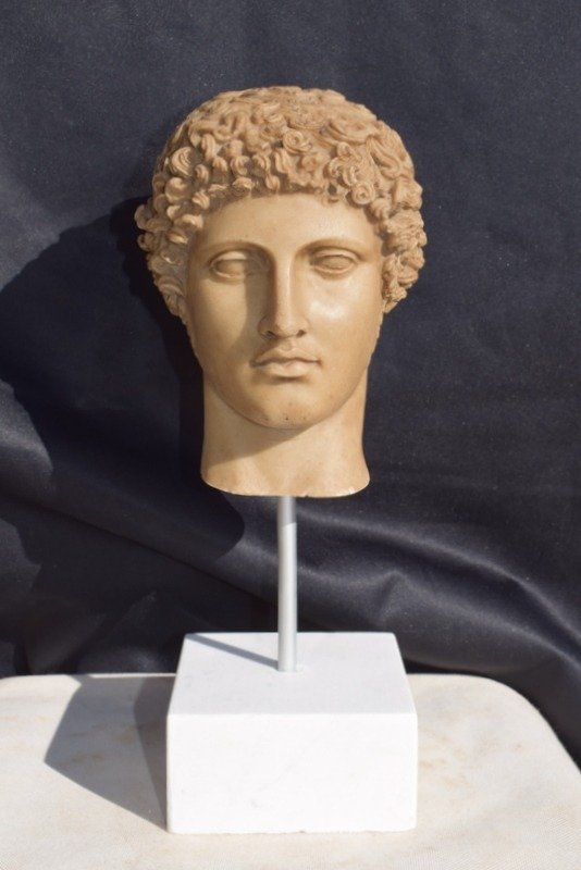 Sculpture, Testa di Hermes - 30 cm - Marble dust - Catawiki