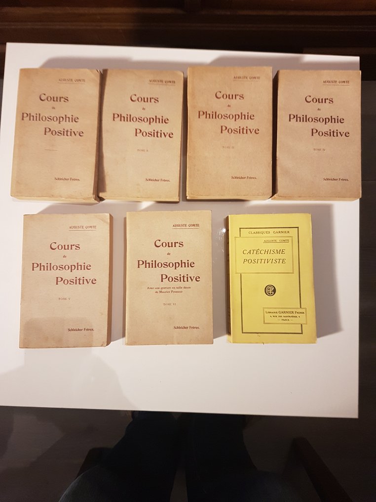 Auguste Comte - Cours de philosophie positive / Catéchisme positiviste - 1908 - Catawiki