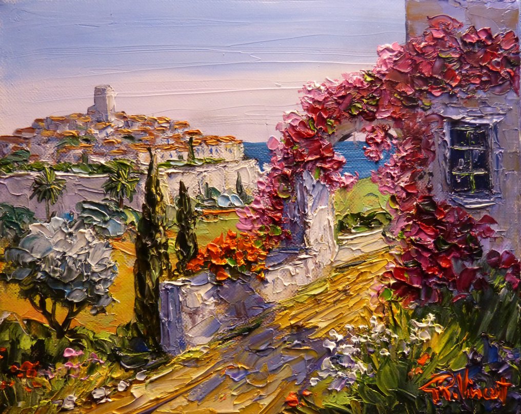 Vincent Rallo (1954) - Le village de Saint Paul de Vence en Provence ...