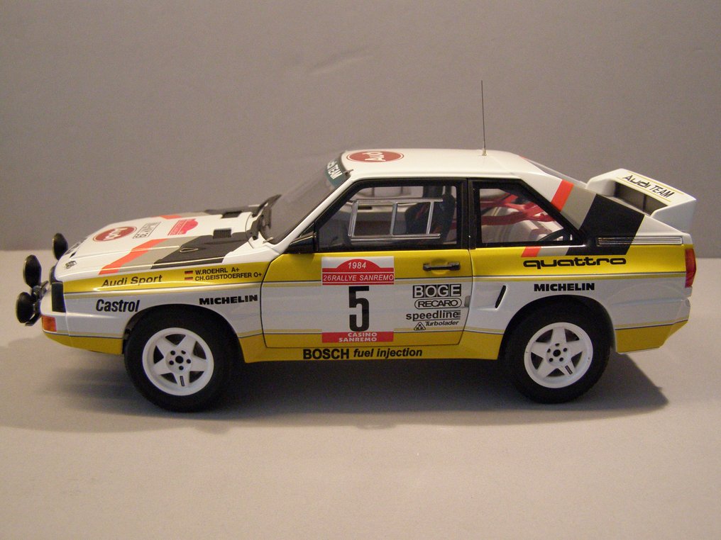 Autoart 1:18 - 1 - Model race car - Audi Sport Quattro Rally San Remo ...