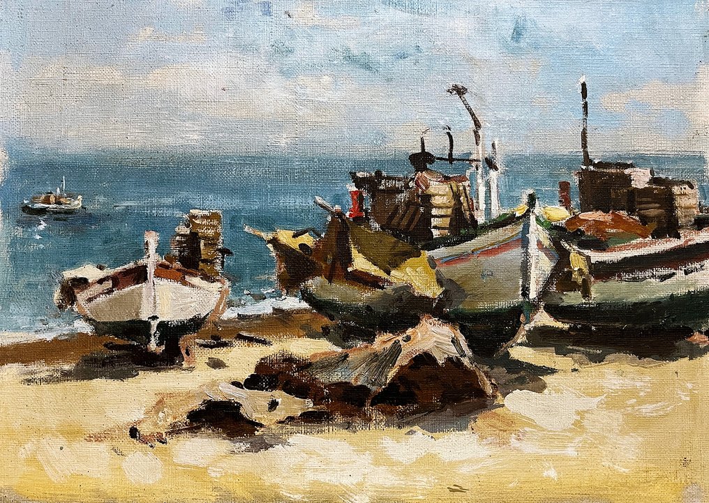 Max Roth (1954) - Fischerboote an der Costa Brava - Catawiki