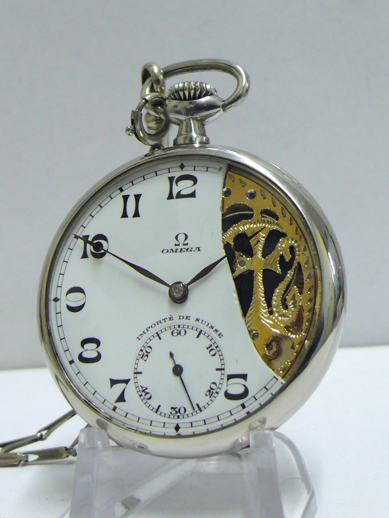Omega - Skeleton customized pocket watch, NO RESERVE PRICE - 1901-1949 ...