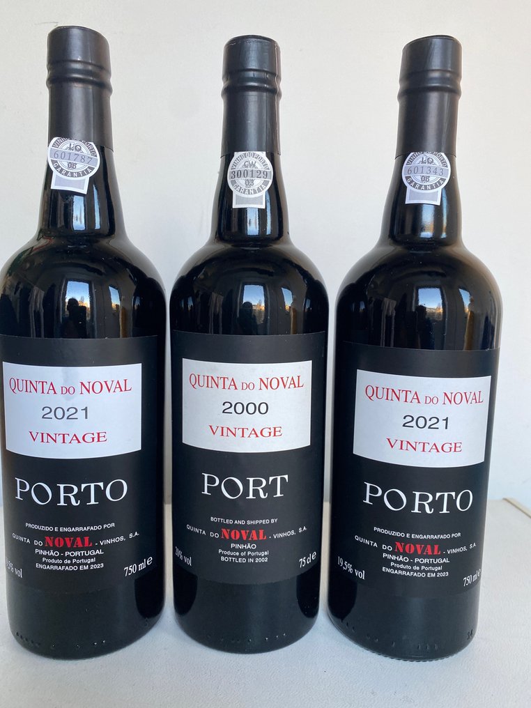Quinta do Noval, Vintage Port: 2000 & 2021 x2 - Oporto - 3 Bouteilles (0,75 L) - Catawiki
