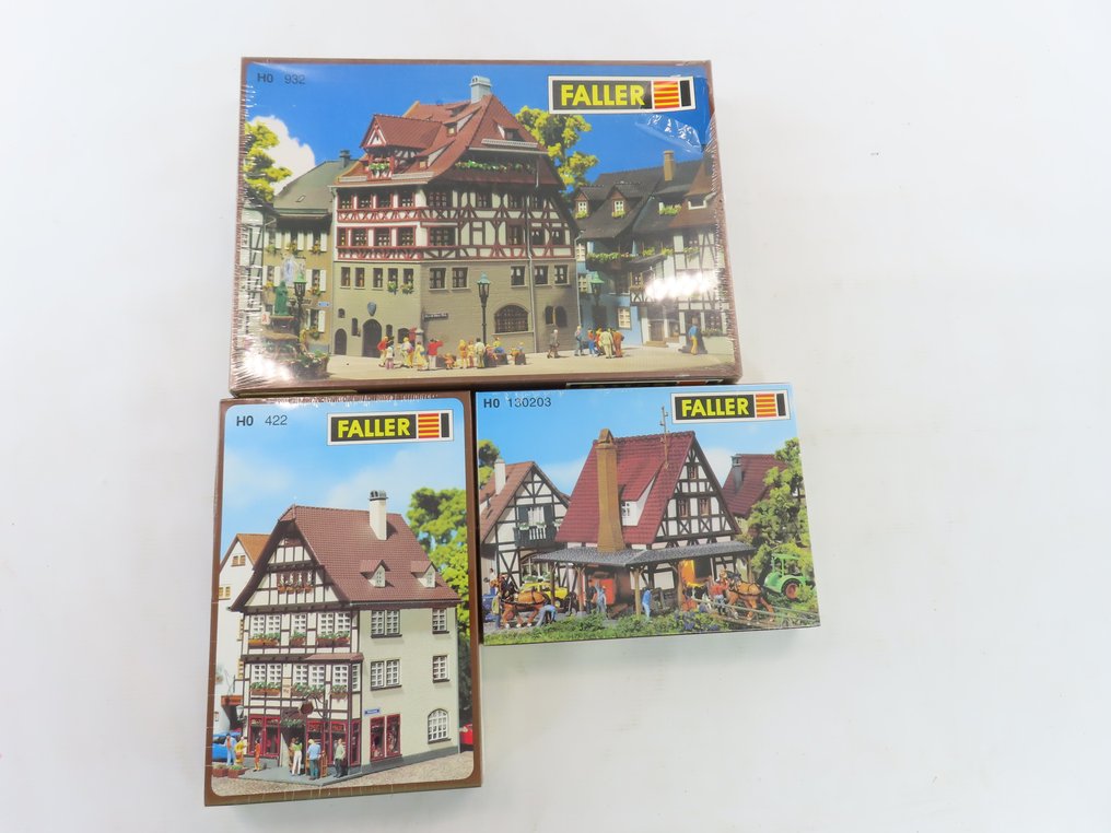 Faller H0 - 422/932/130203 - Model train building kits (3) - 3 ...