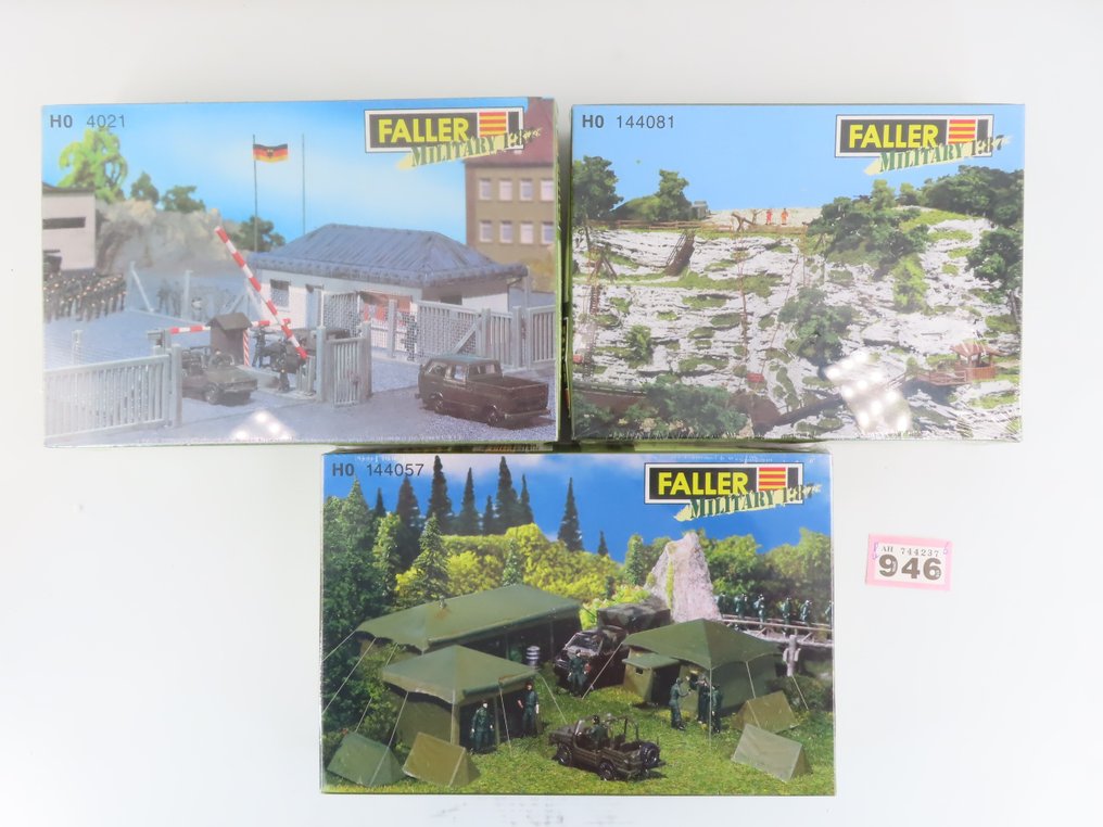 Faller H0 - 4021/144057/144081 - Model train building kits (3) - 3 ...