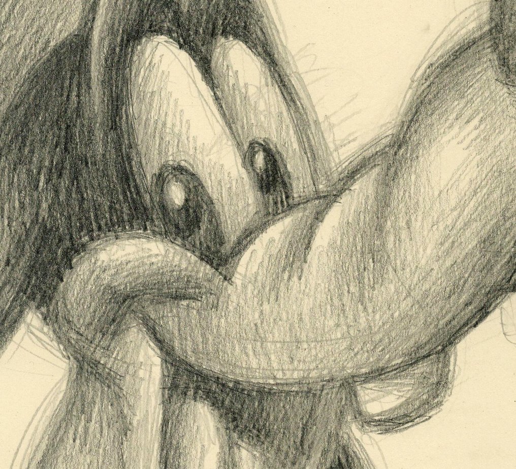 Joan Vizcarra Goofy Portrait Original Drawing Pencil Art Hand Signed Catawiki