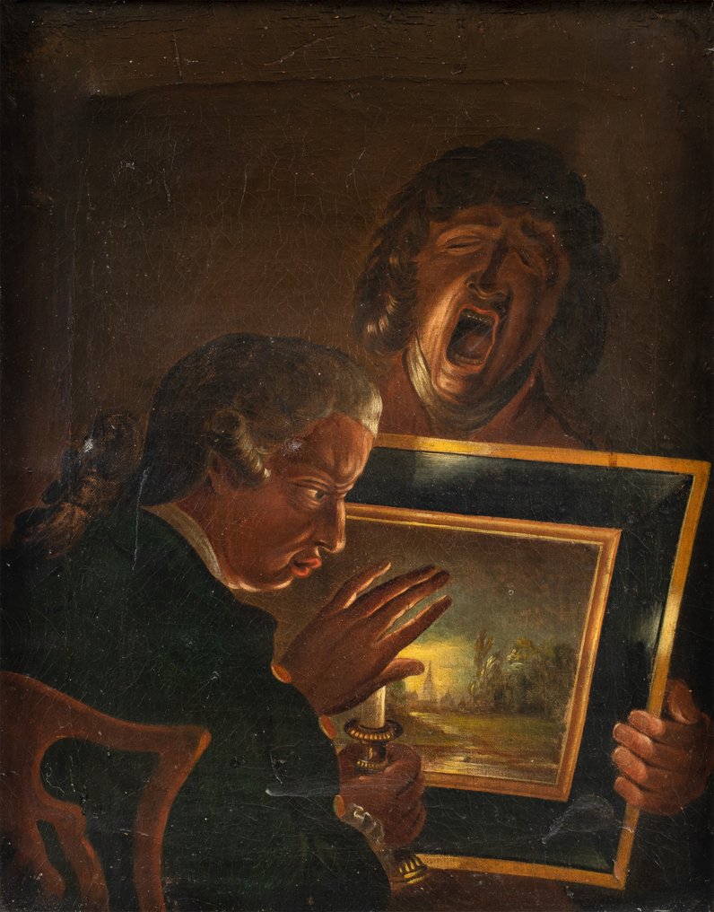 Henry Robert Morland (1716/1719-1797), Follower of - The Connoisseur and the tired boy - Catawiki