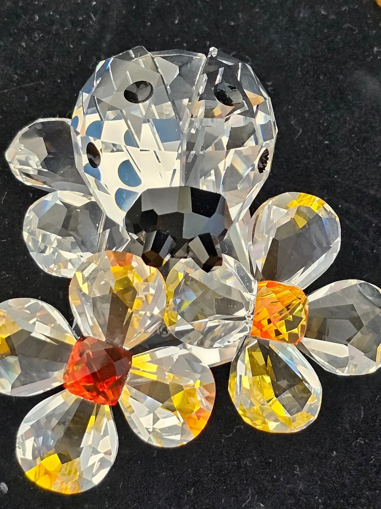 Swarovski - Figurine - Ladybug on Flower 842 804 - Crystal - Catawiki