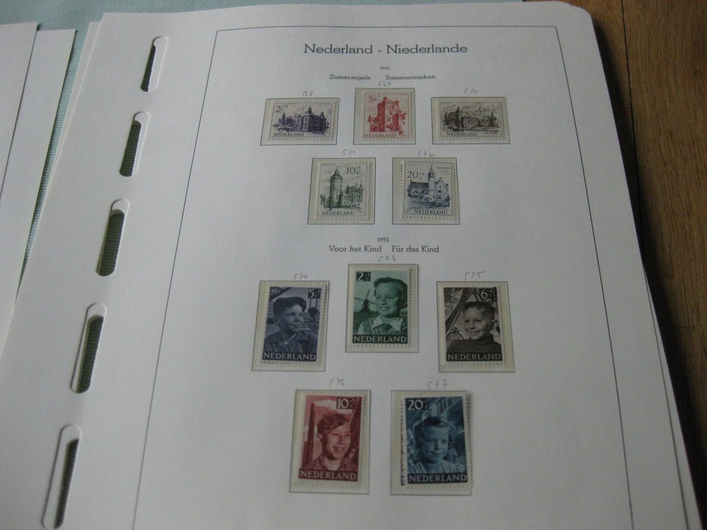 Nederland 1950/1960 - De jaren vijftig postfris op albumbladen - NVPH 549/756 - Catawiki