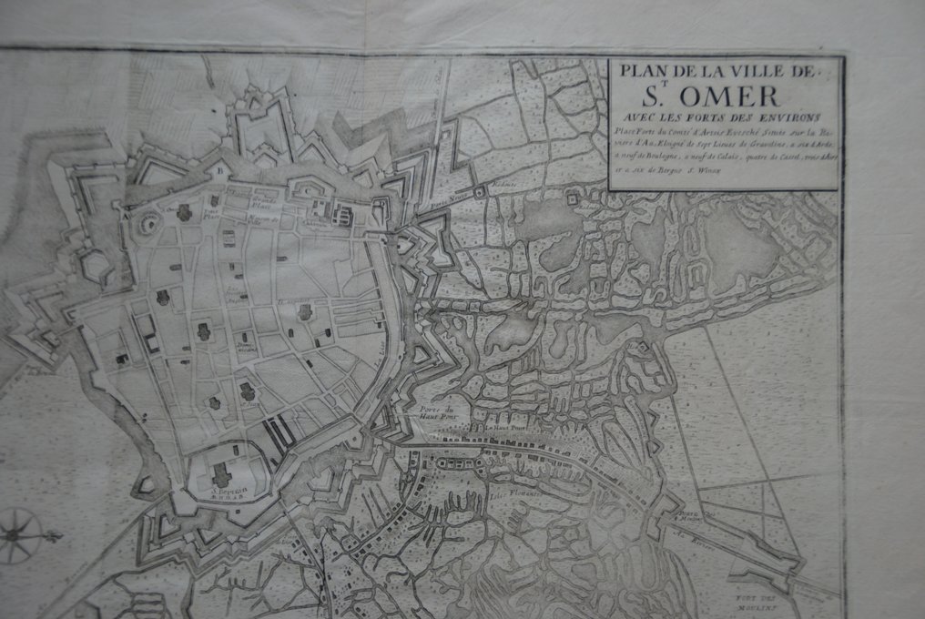 France, Map - Saint-Omer; E.H. Fricx - Plan de la ville de St. Omer ...
