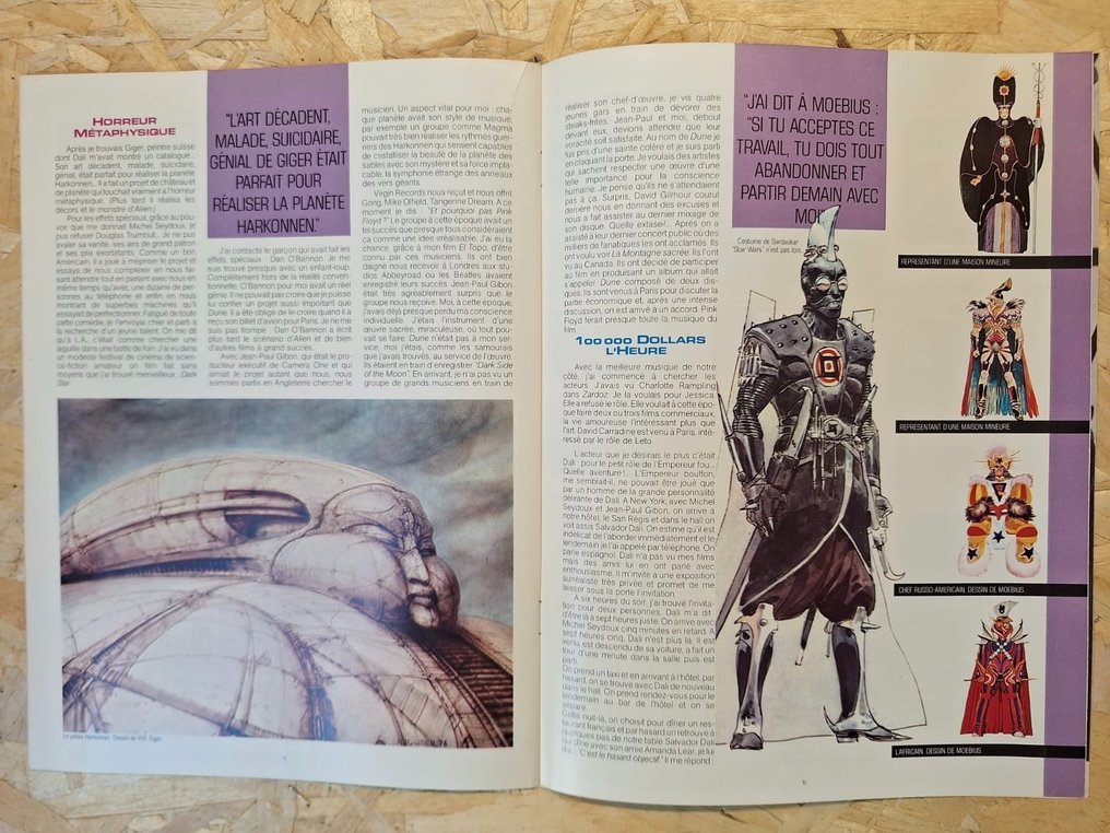 Dune - Supplément Métal Hurlant + signature Moebius et Jodorowsky - B ...