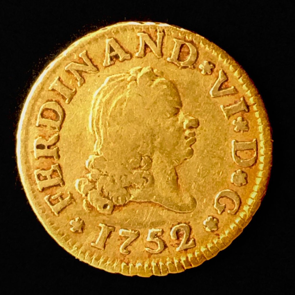 Spain. Fernando VI (1746-1759). 1/2 Escudo -1752 JB - Madrid - (R076) (No Reserve Price) - Catawiki