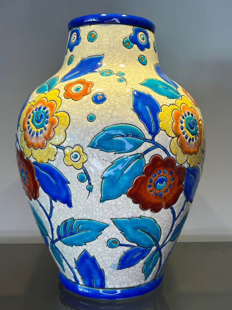 Keramis Boch, Boch Frères, Keramis Charles Catteau - Vaas - Grote Potiche Vaas 31 cm ...