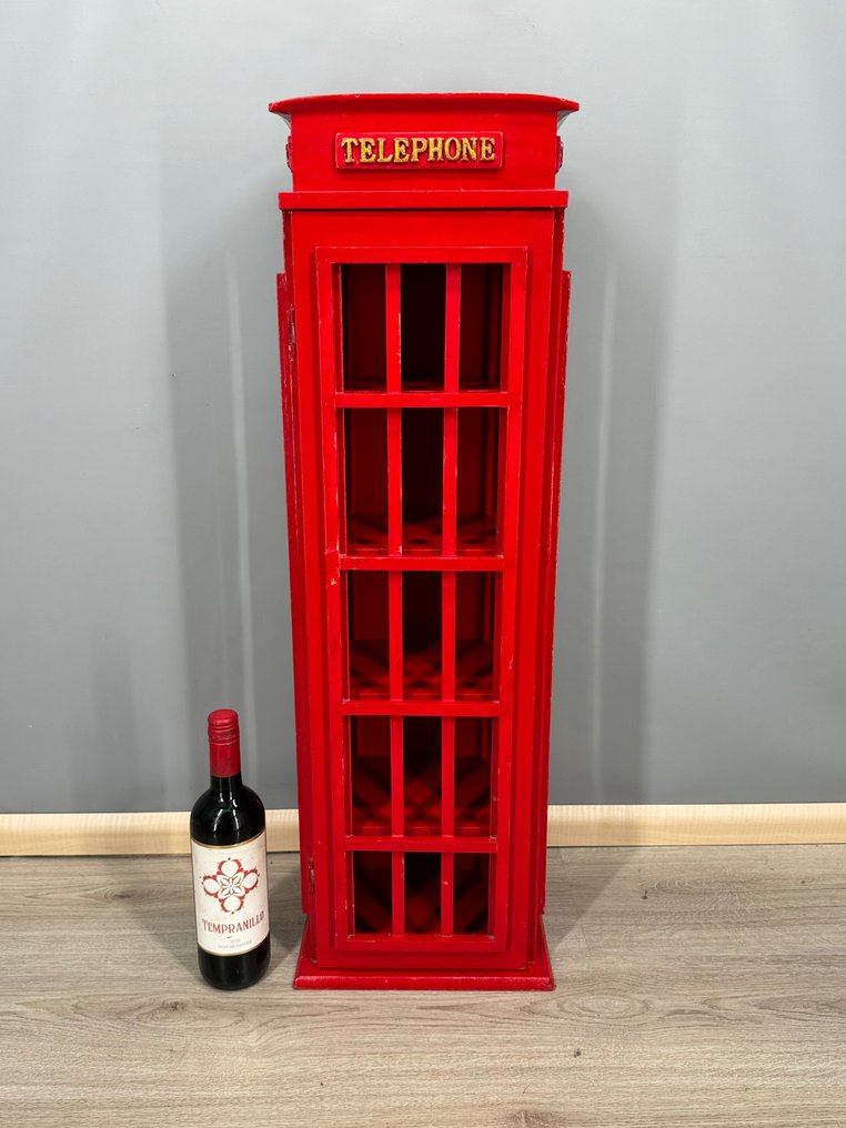 Authentieke vitrinekast als Engelse telefooncel - Vitrine - Bois - Catawiki