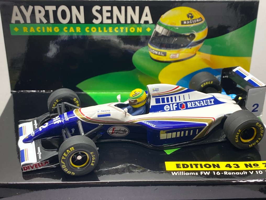 Minichamps Lang 1:43 - 1 - Model raceauto - AYRTON SENNA Williams FW 16 Renault V10 - Catawiki